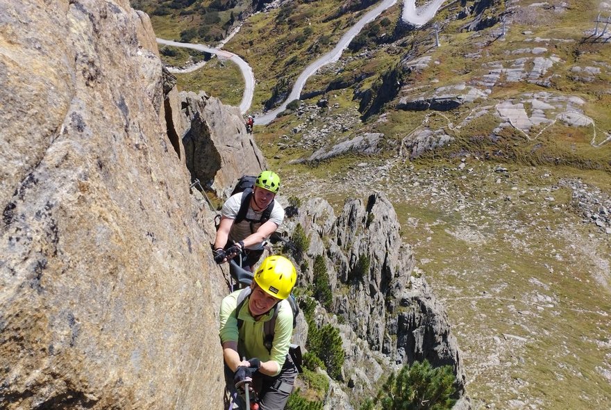 Via ferratas and routes - climbing training